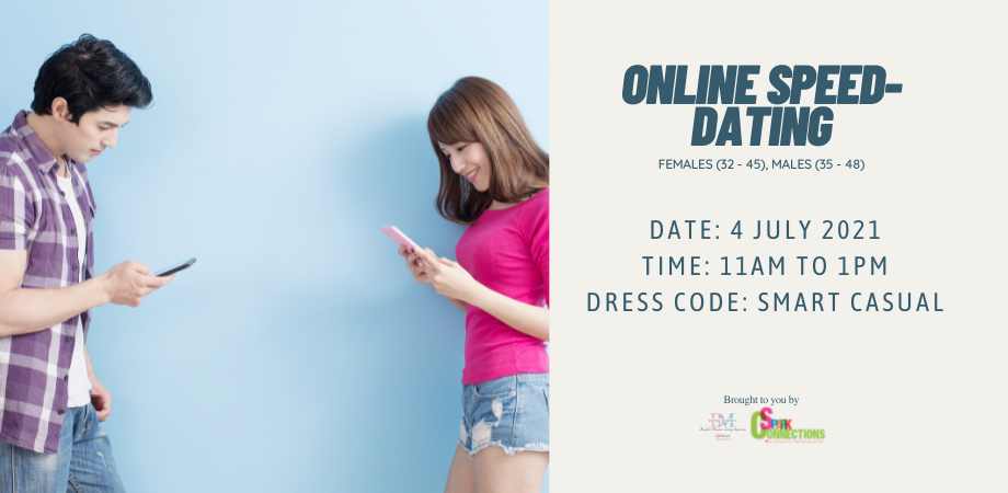 Online Speed-Dating Event! (F 32 - 45, M 35 - 48) (50% OFF) (CALLING FOR GENTS) | Peatix