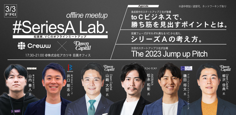 「#SeriesA Lab.」by Creww × Dawn Capital | Peatix