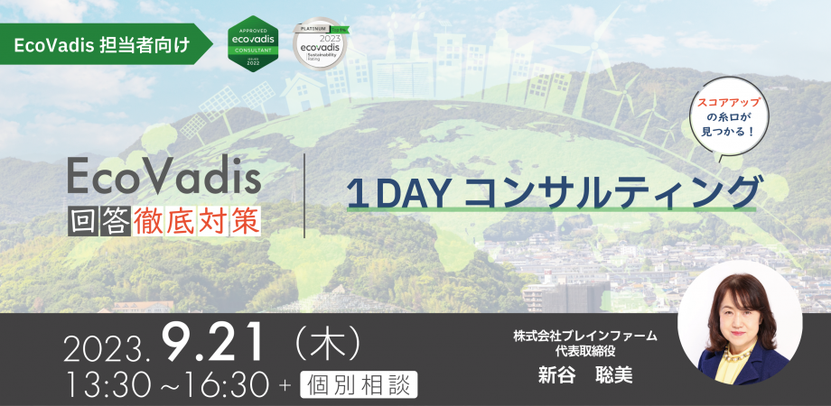 EcoVadis 回答徹底対策 1DAYコンサルティング | Peatix