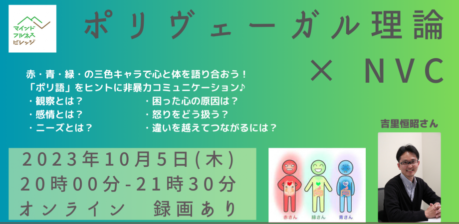 ポリヴェーガル理論 × NVC（オンライン開催） | Peatix