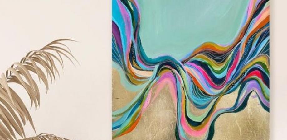 ABSTRACT GOLD LEAF CANVAS | Peatix