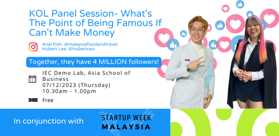 KOL Panel Session - What's the Point of Being Famous if You Can't Make Money? | Peatix