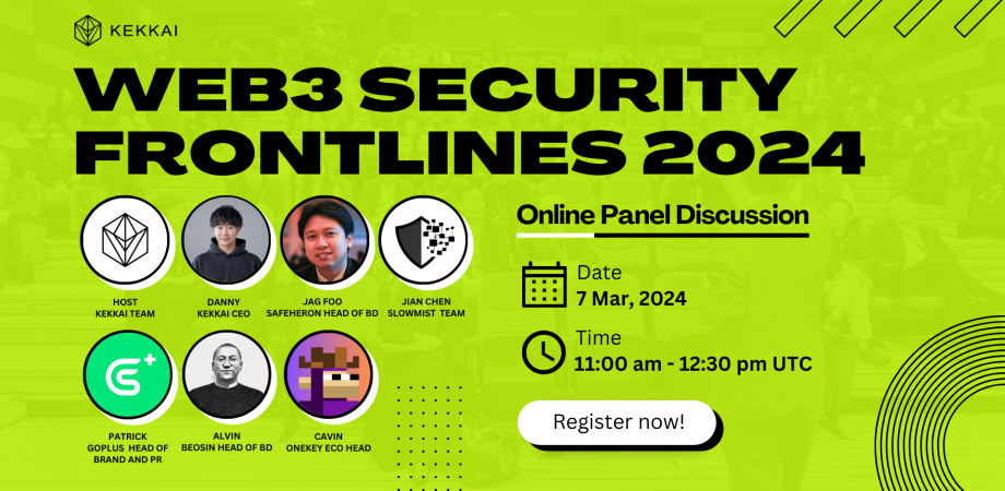 【オンライン配信】Web3 Security Frontlines 2024 | Peatix