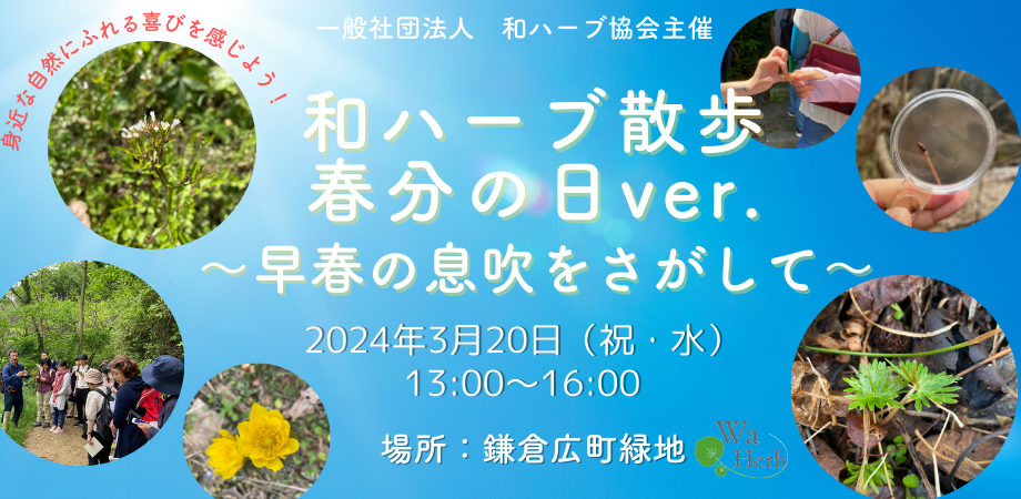 和ハーブ散歩【春分の日ver.】～早春の息吹をさがして～ | Peatix