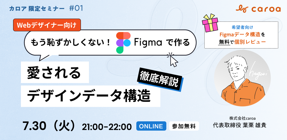 【Webデザイナー必見!!!】 実装者・ディレクターに愛されるFigmaデータ構造！ | Peatix