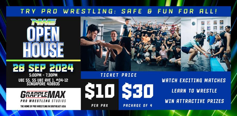 Pro Wrestling Open House | Grapplemax NWE Academy | Peatix