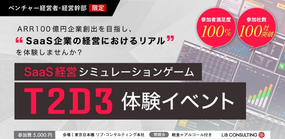 SaaS経営シミュレーションゲーム「T2D3」体験イベント（1/21） | Peatix