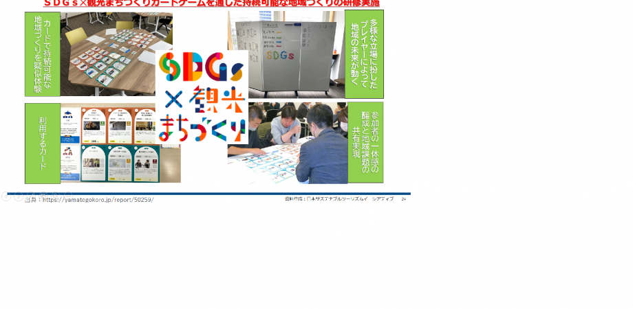 SDGs観光まちづくりカードゲームでサステナブルツーリズムを学ぼう！ | Peatix