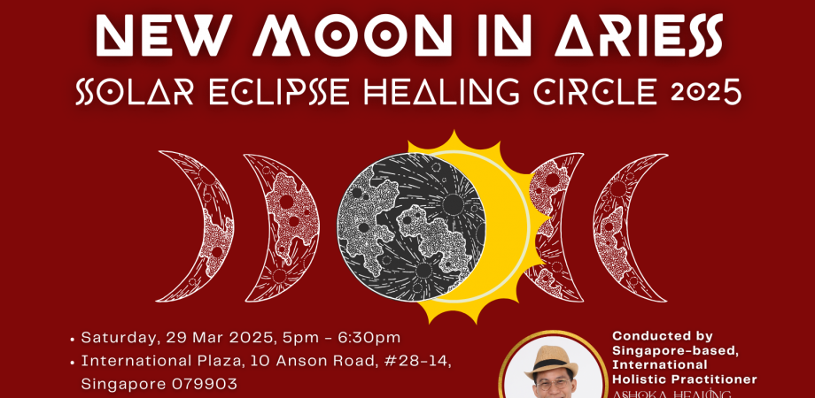 New Moon in Aries + Solar Eclipse Healing Circle 2025 | Peatix