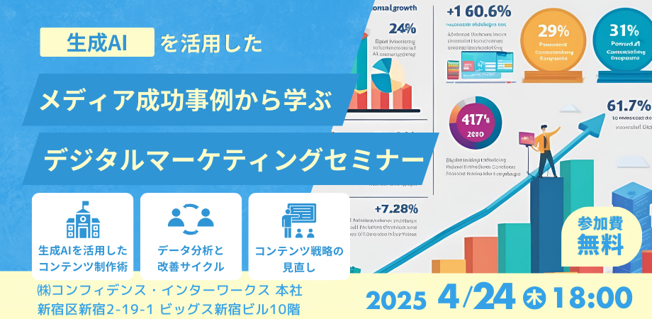 【無料】生成AIを活用したメディア成功事例から学ぶデジタルマーケティング 4月24日（木）18時より | Peatix