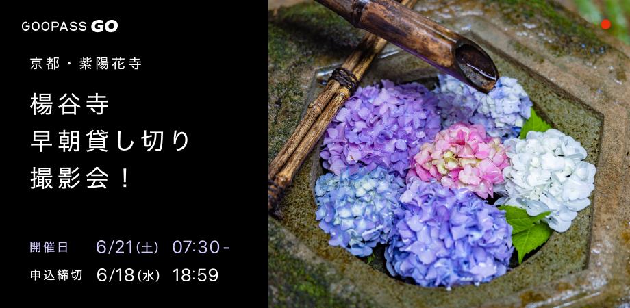 GOOPASS GO ♯97 6月21日（土）京都・紫陽花寺 楊谷寺 早朝貸し切り撮影会！ | Peatix
