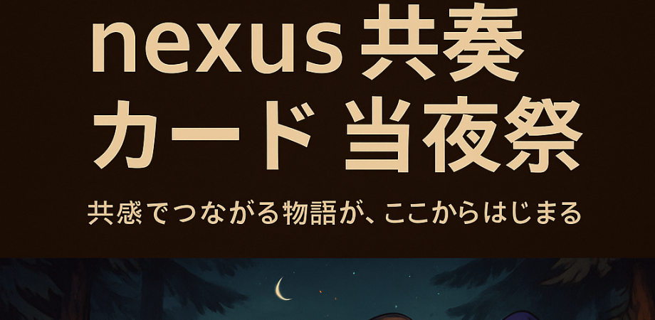 🌟nexus共奏カード当夜祭｜共感でつながる物語が、ここからはじまる | Peatix