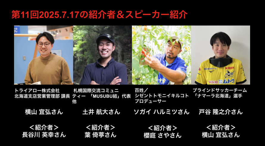 第11回 北海道で最も誰かに伝えたい100人 supported by IKEUCHI LAB | Peatix