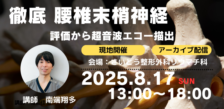徹底 腰椎末梢神経の評価から超音波エコー描出 | Peatix