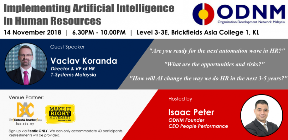 ODNM: Implementing Artificial Intelligence in HR | Peatix