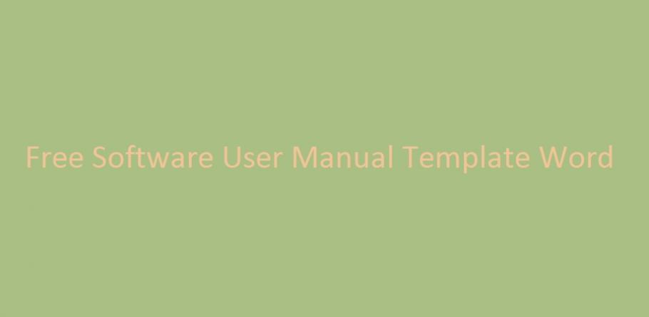 Free Software User Manual Template Word | Peatix