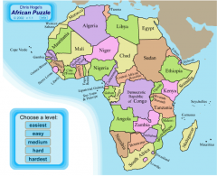 Blank Political Map Of Africa With Capitals
